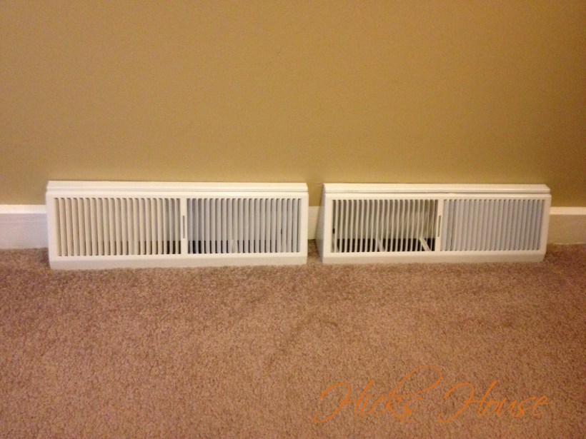 Spray Painting the Vent Covers | Hicks House